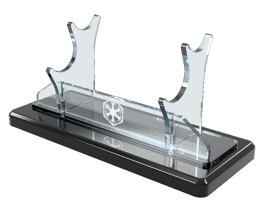 Double Tier Light Saber Display Stand with Insignia – zadertec